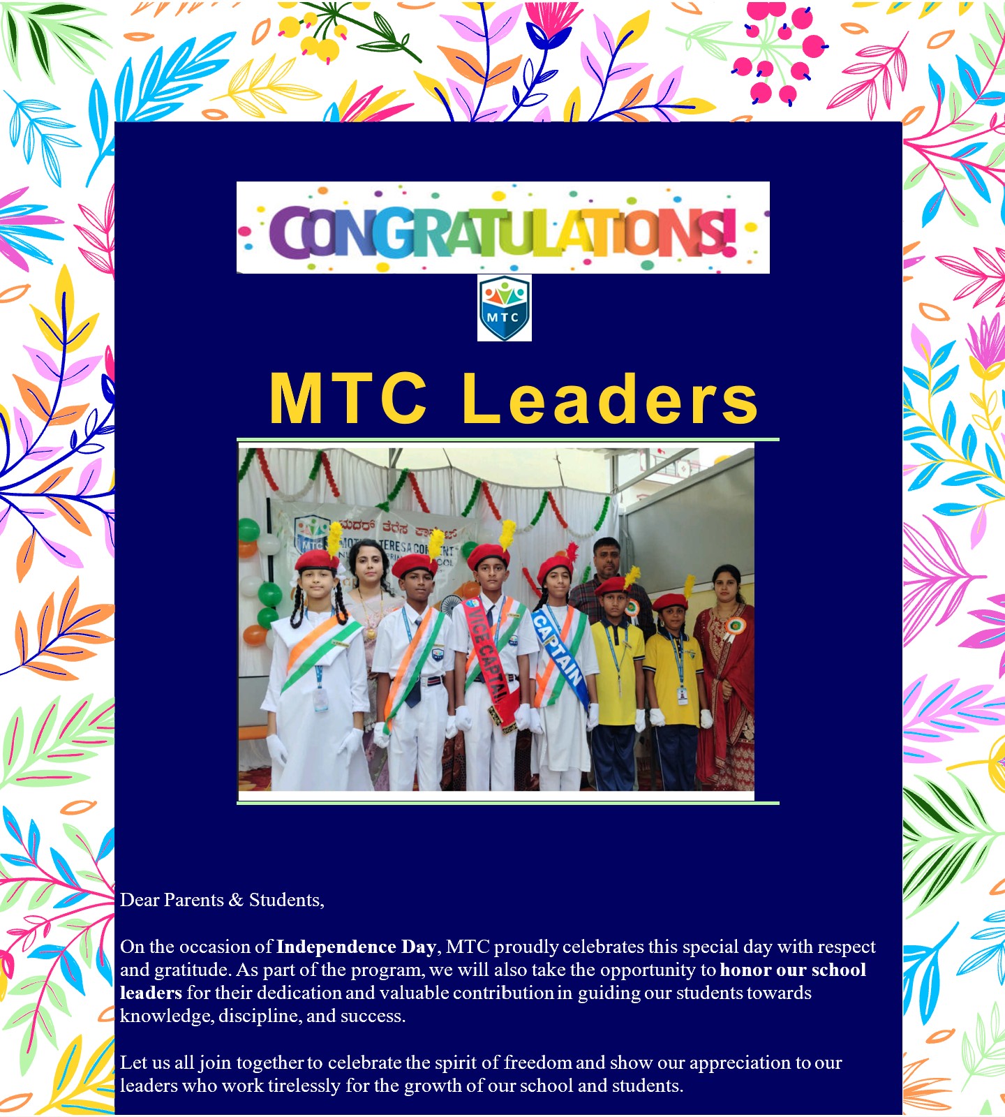 Mother Teresa Convent School In Bangalore Excellence in EDU